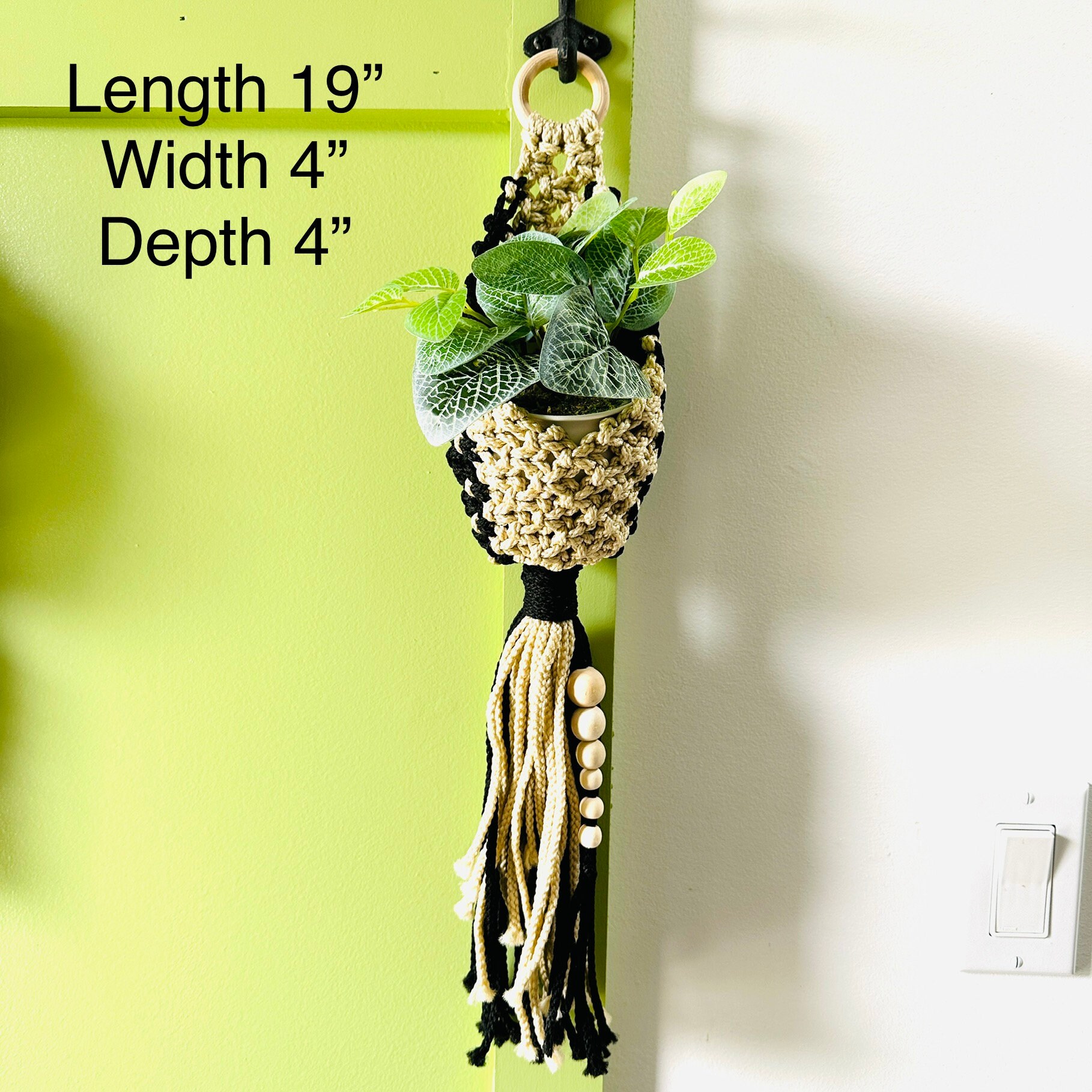 Macramé Pot Hanger With Tassel Macrame Plant Hanger Mini - Etsy