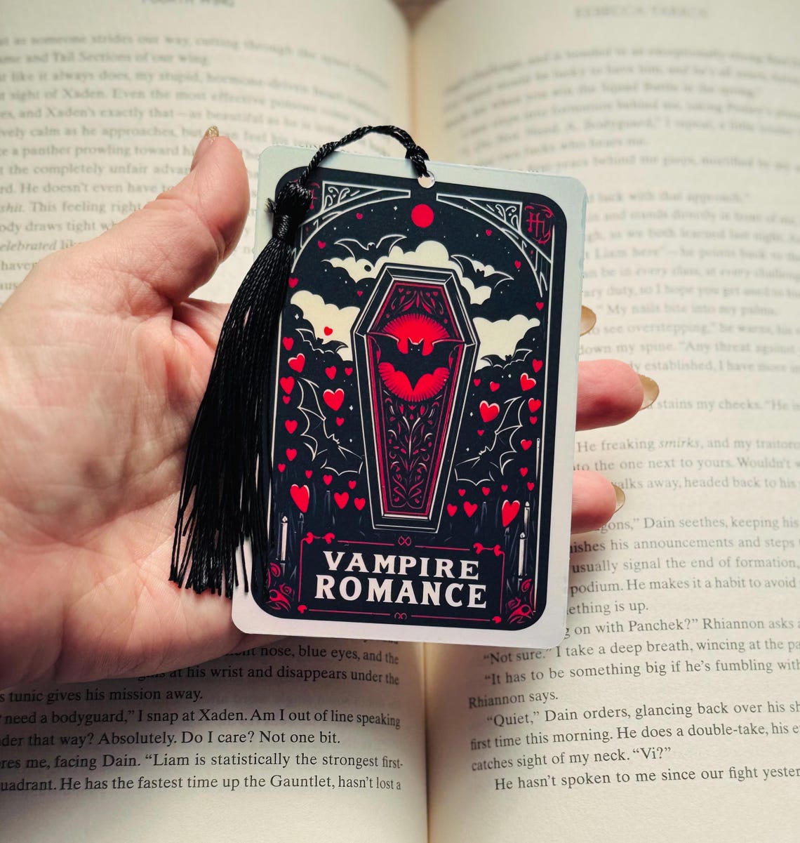 Vampire Romance Bookmark, Tarot Card Bookmark, Vampire Bookmark, Gothic ...