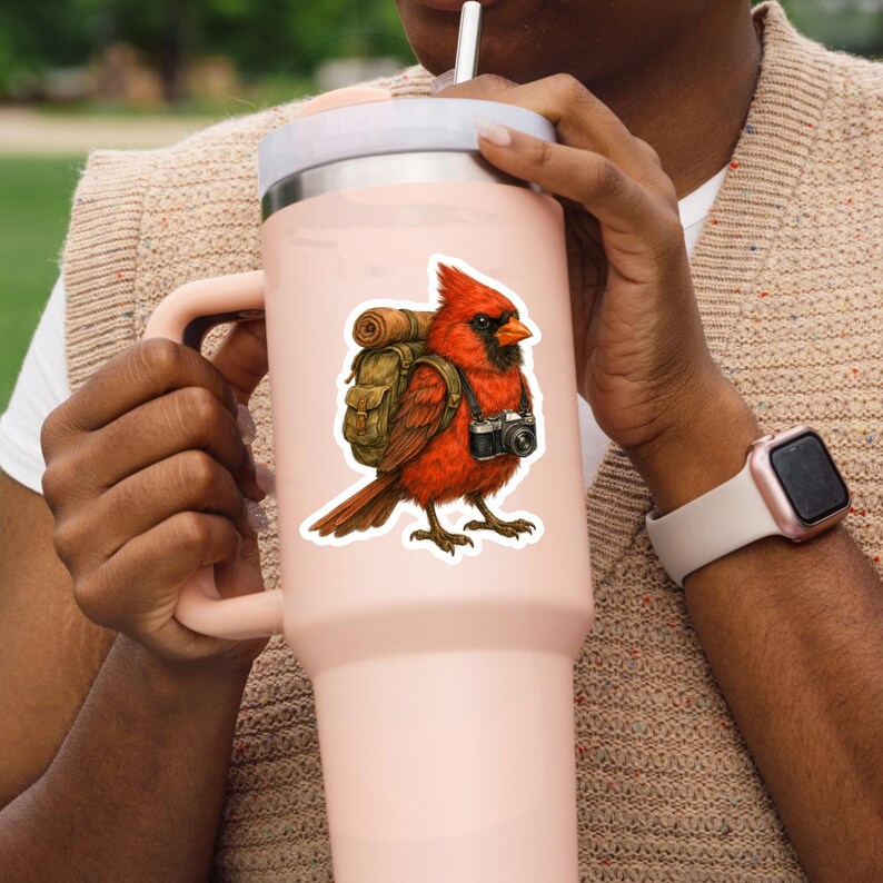 Cardinal Sticker, Little Bird Sticker, Bird Watching Sticker. Wildlife ...