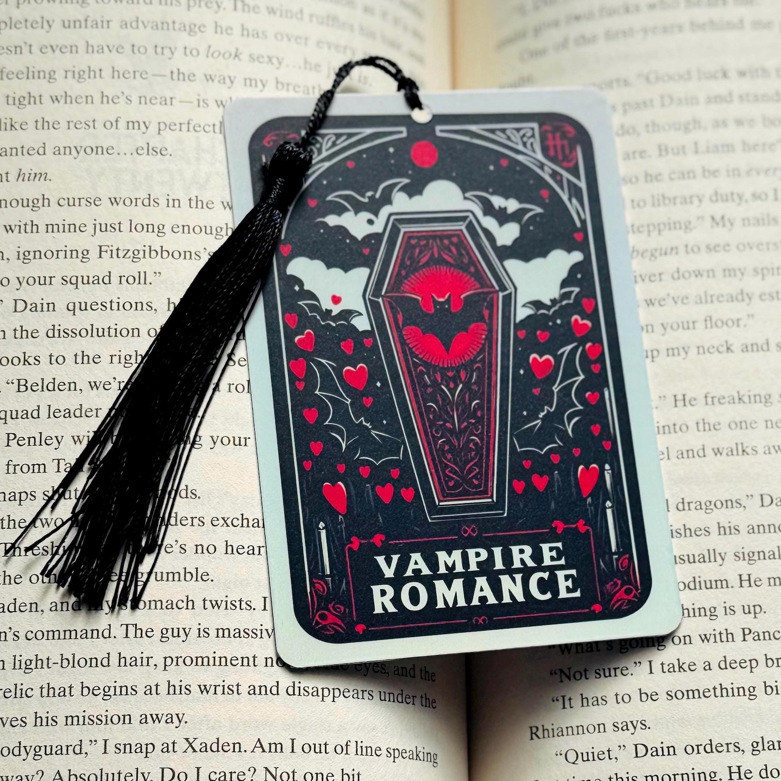 Vampire Romance Bookmark, Tarot Card Bookmark, Vampire Bookmark, Gothic ...