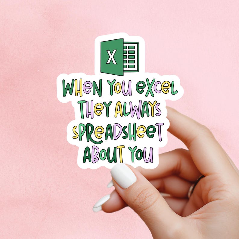 Excell Spreadsheet Sticker, Mental Health Sticker, Anxiety Stickers ...