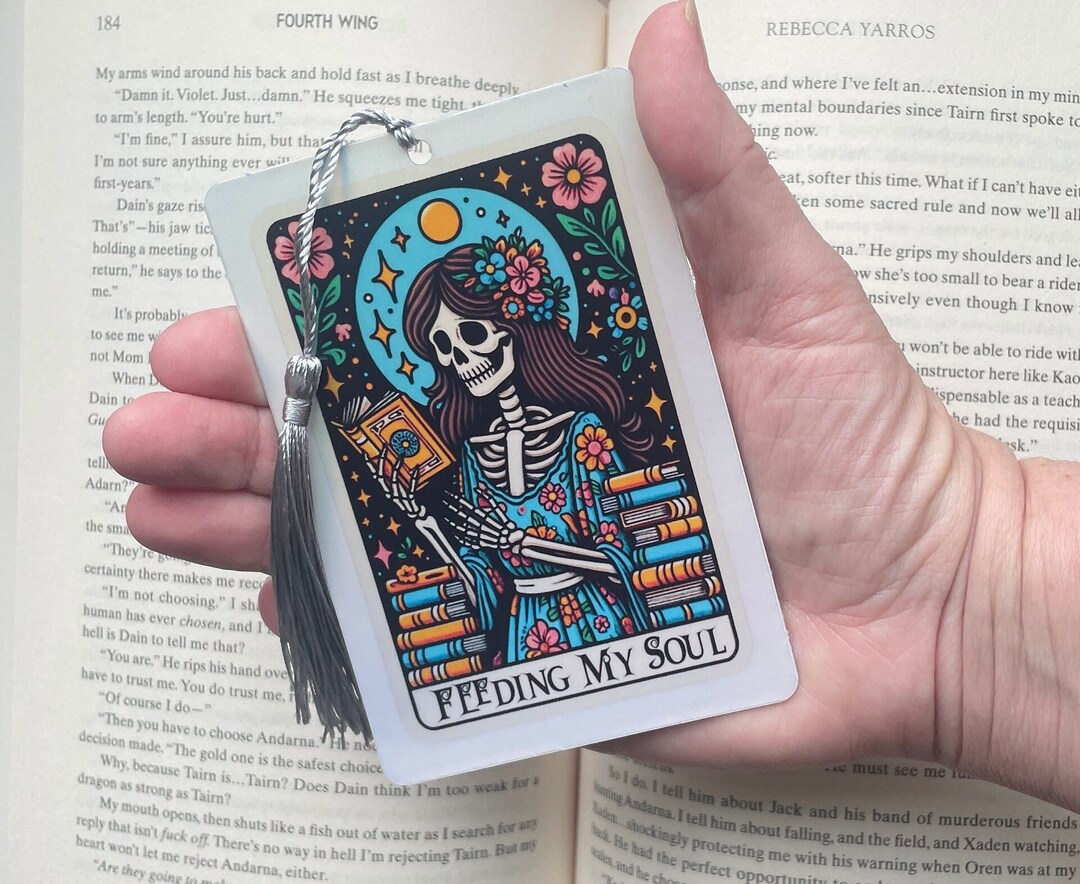 Feeding My Soul Tarot Card Bookmark, Holographic Bookmark, Gothic ...