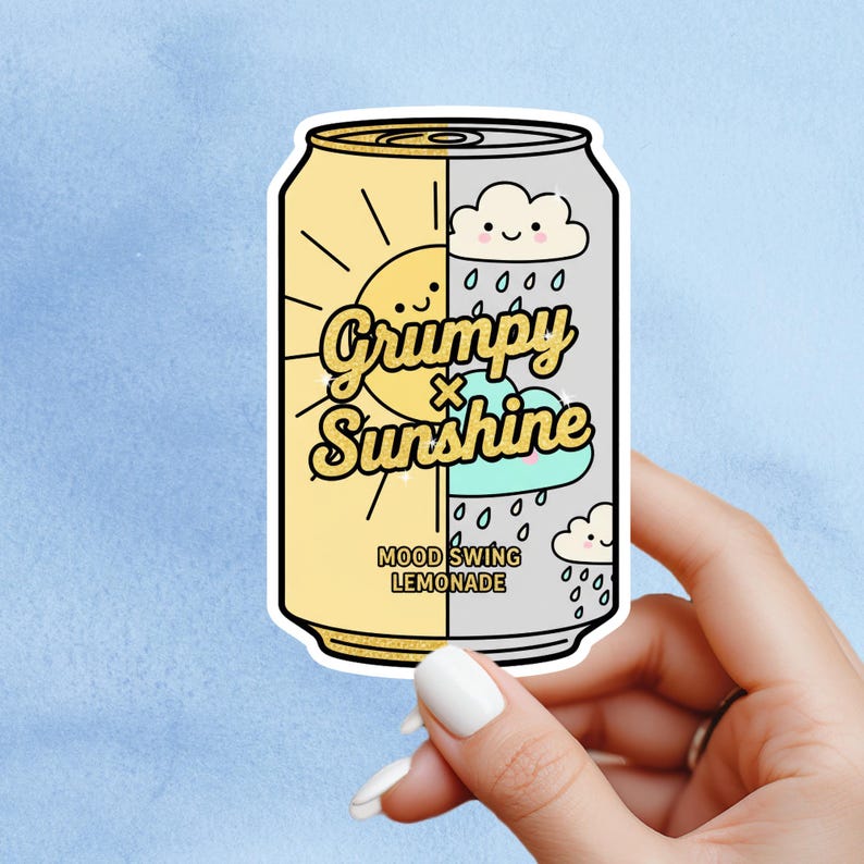 Grumpy Sunshine Soda Sticker, Troupe Sticker, Kindle Sticker, Book ...