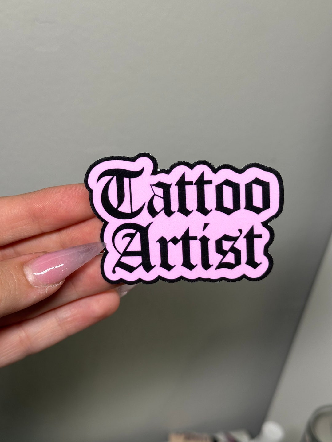 TATTOO ARTIST Gothic Sticker | Tattoo Label | Tattoo Artist Label ...
