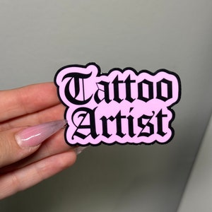 TATTOO ARTIST Gothic Sticker | Tattoo Label | Tattoo Artist Label ...
