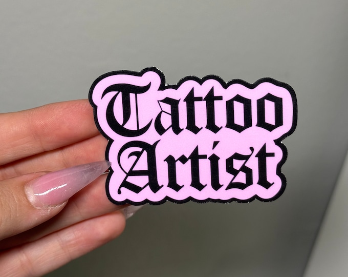 TATTOO ARTIST Gothic Sticker | Tattoo Label | Tattoo Artist Label ...