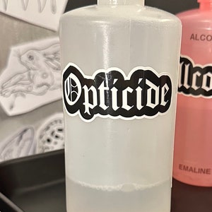 Tattoo Bottle Labels B&W | Tattoo Labels | Tattoo Artist Accessories ...