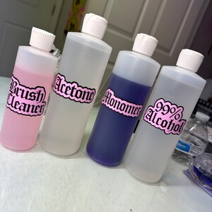 Gothic Pink Nail Tech Bottle Labels | Nail Supply Labels | Nail Tech ...