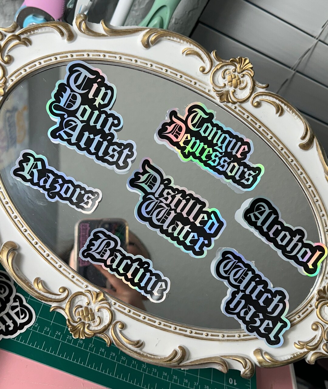 Holographic Tattoo Bottle Labels SET | Tattoo Labels | Tattoo Artist ...