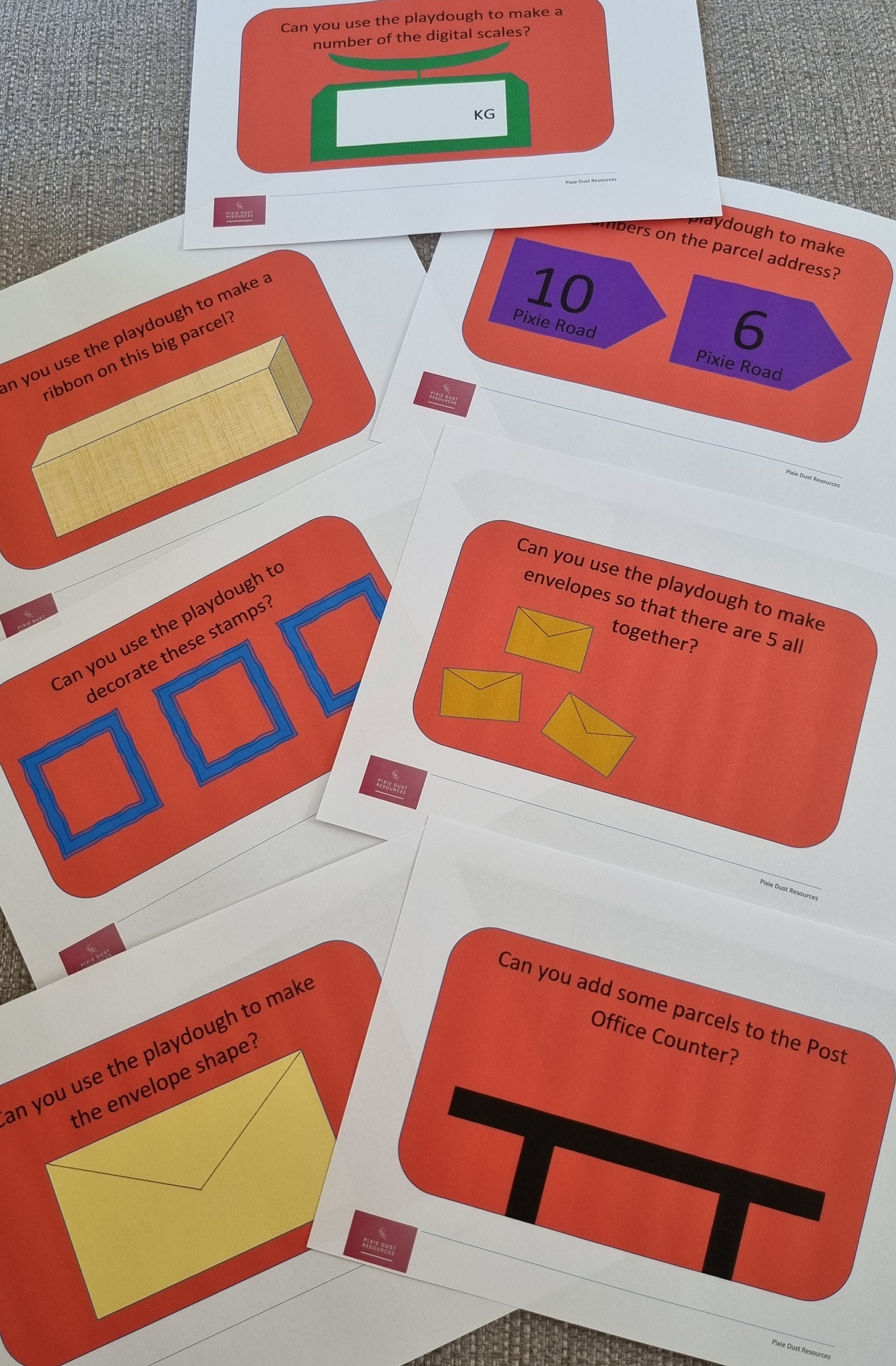 Printable Post Office Playdough Mats, Teaching Resource, Playdough ...