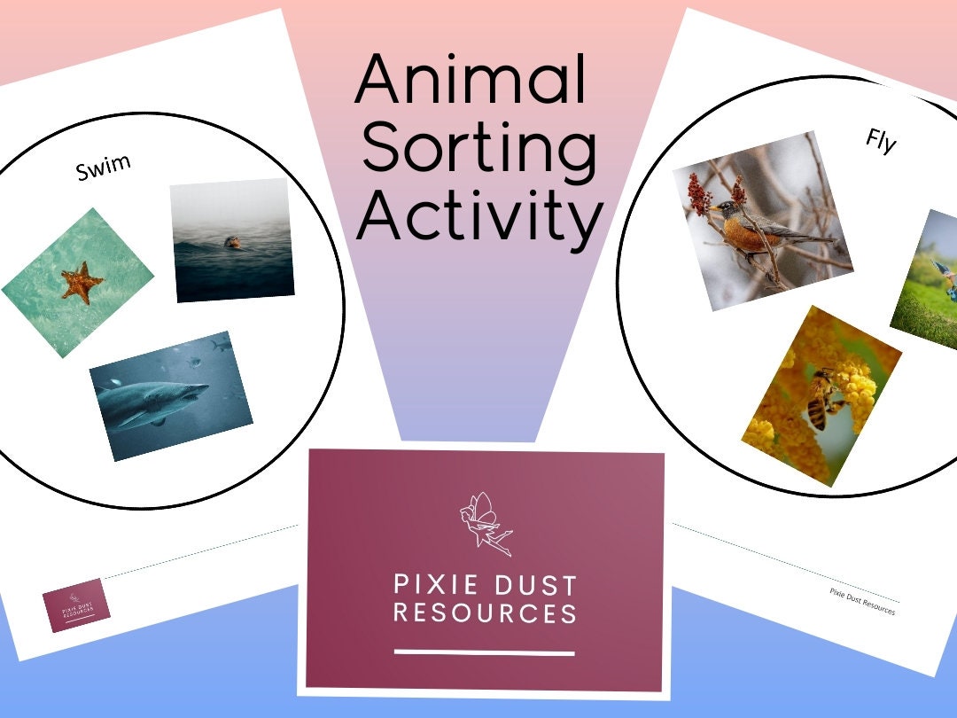 Printable Animal Sorting Activity, Cutting and Sticking, Early Years ...