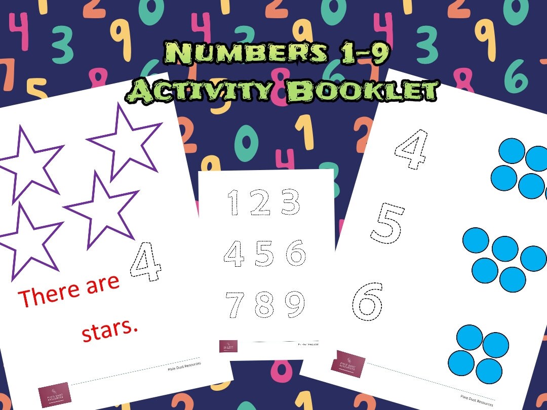 Numbers 1-9 Activity Booklet - Maths - Early Years - Preschool - EYFS ...