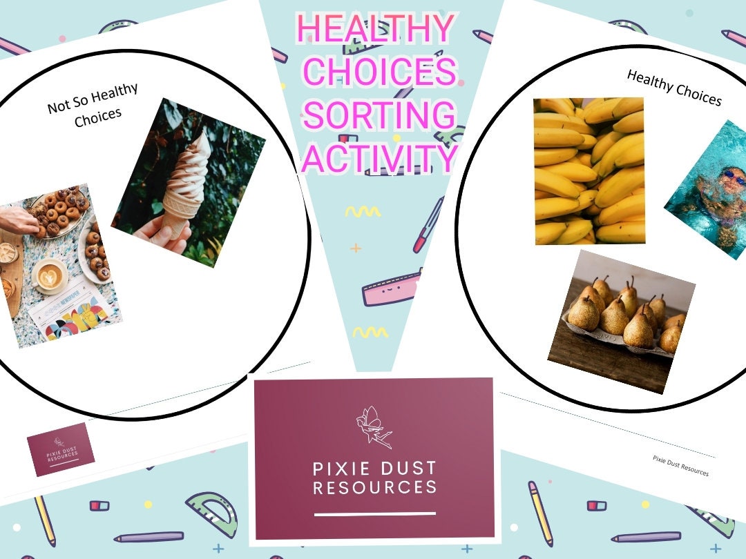 Printable Health Choices Sorting Activity, PSED, Early Years, Healthy ...