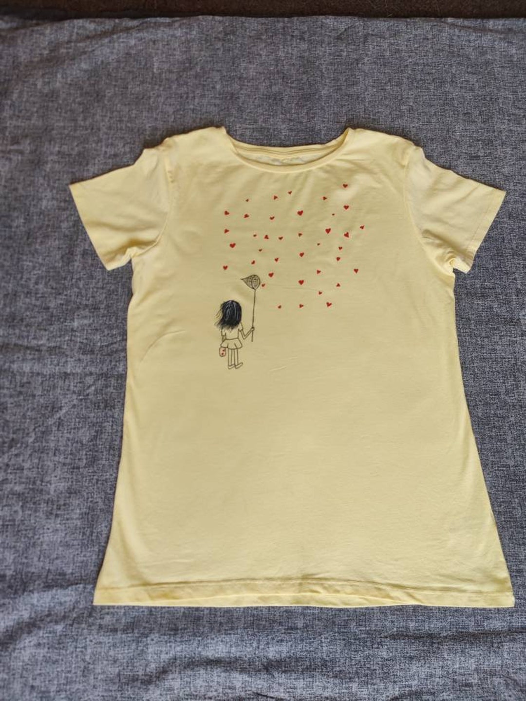 Ladies PAINTED TSHIRT Hand Painted Shirt Pride Heart Shirt - Etsy