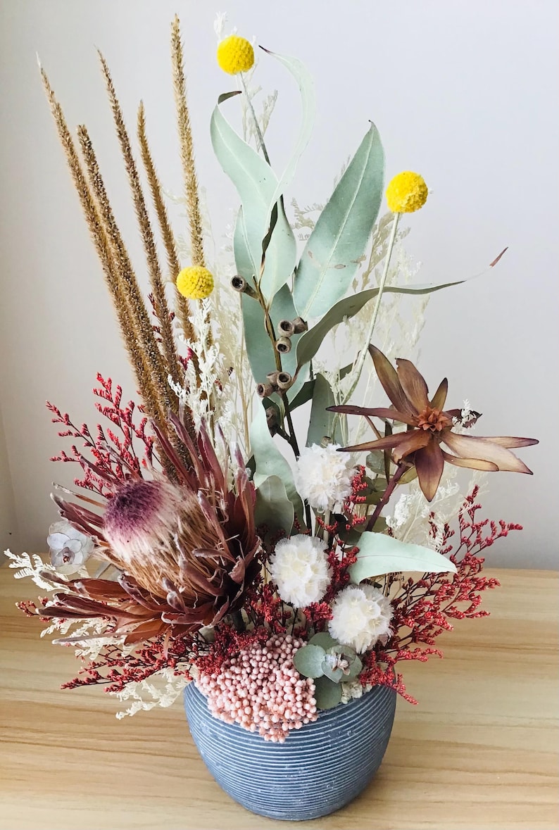 Australian Native Dried Flower Arrangement, Handmade Floral Decor ...