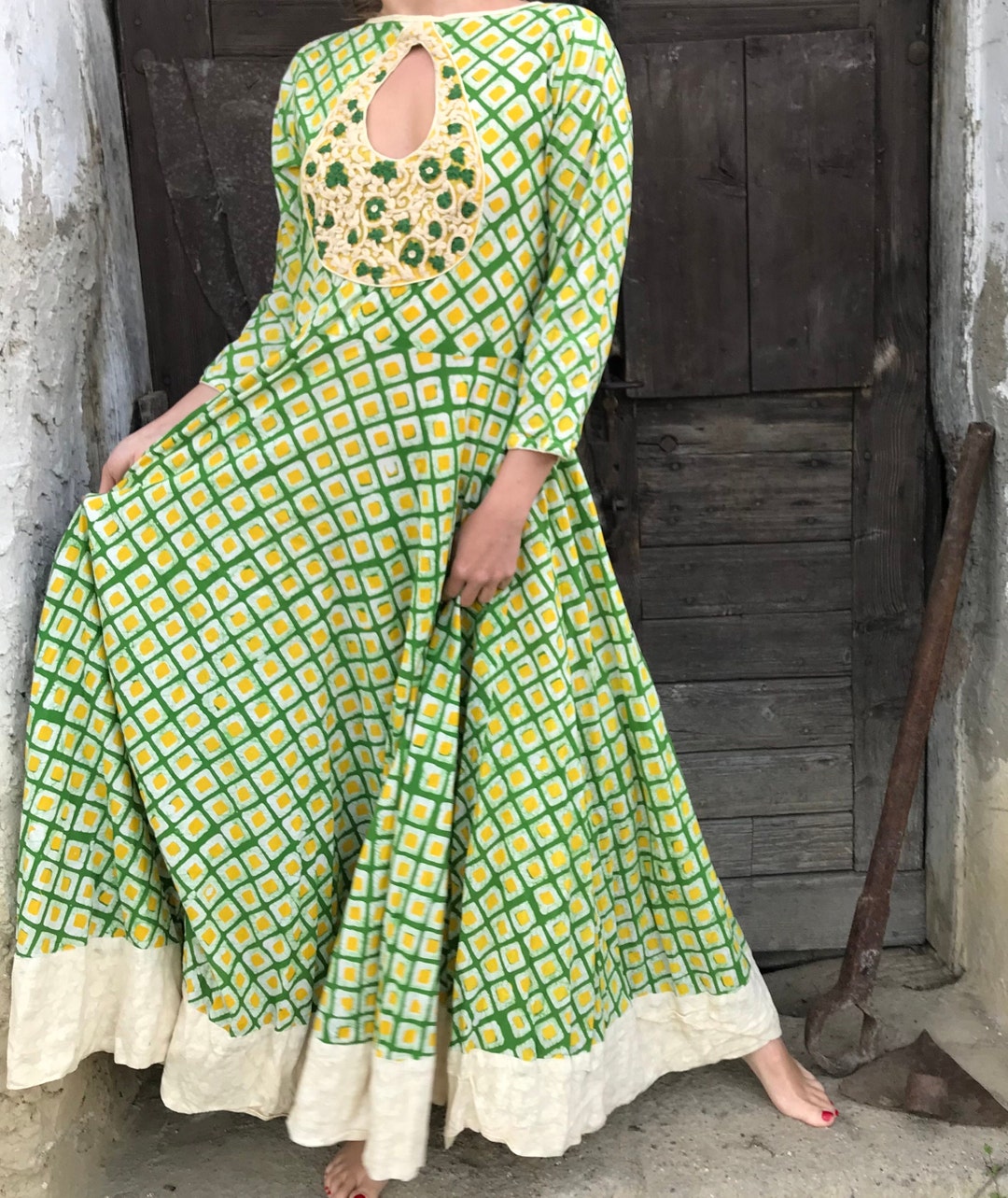 Pre Loved DRESS/ Hand Made Dress From India / Summer Dress / Cottton ...