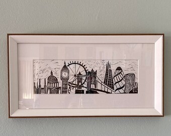 London Skyline V Gold Foil Print Gold Print Great Britain - Etsy