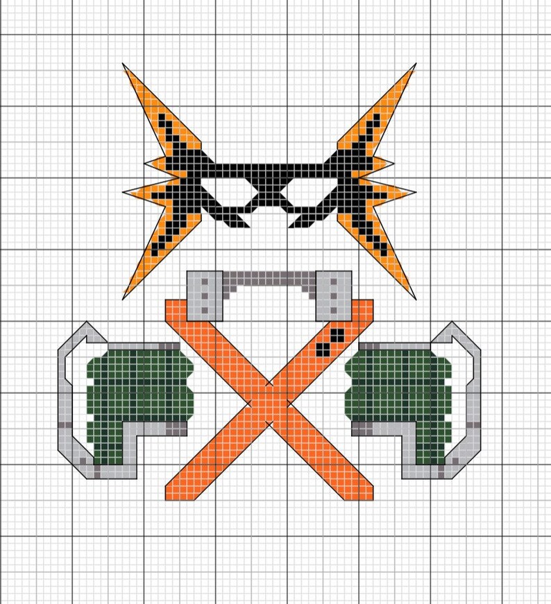 Character Bakugo MHA Anime Cross Stitch Pattern - Etsy Australia