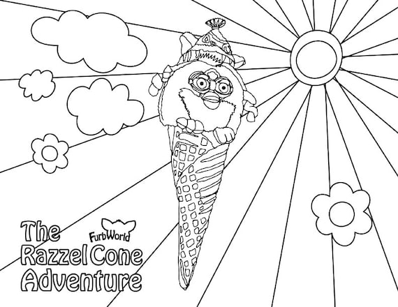 Digital/printable Furb Coloring Book Page the Razzel - Etsy
