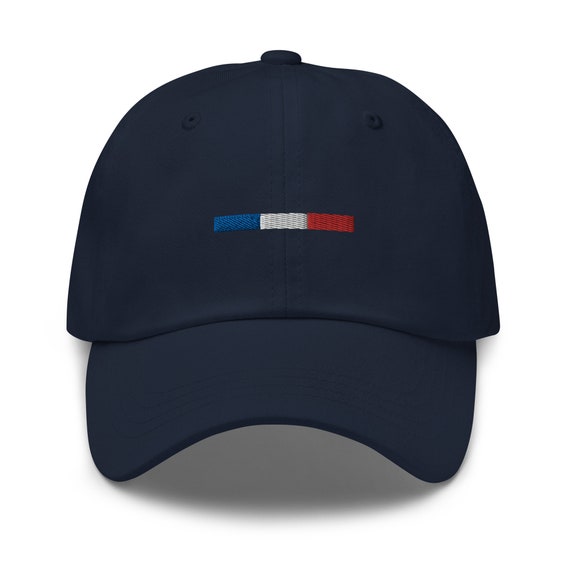 Simple French Flag Inspired Embroidered Adjustable Dad Hat - Etsy
