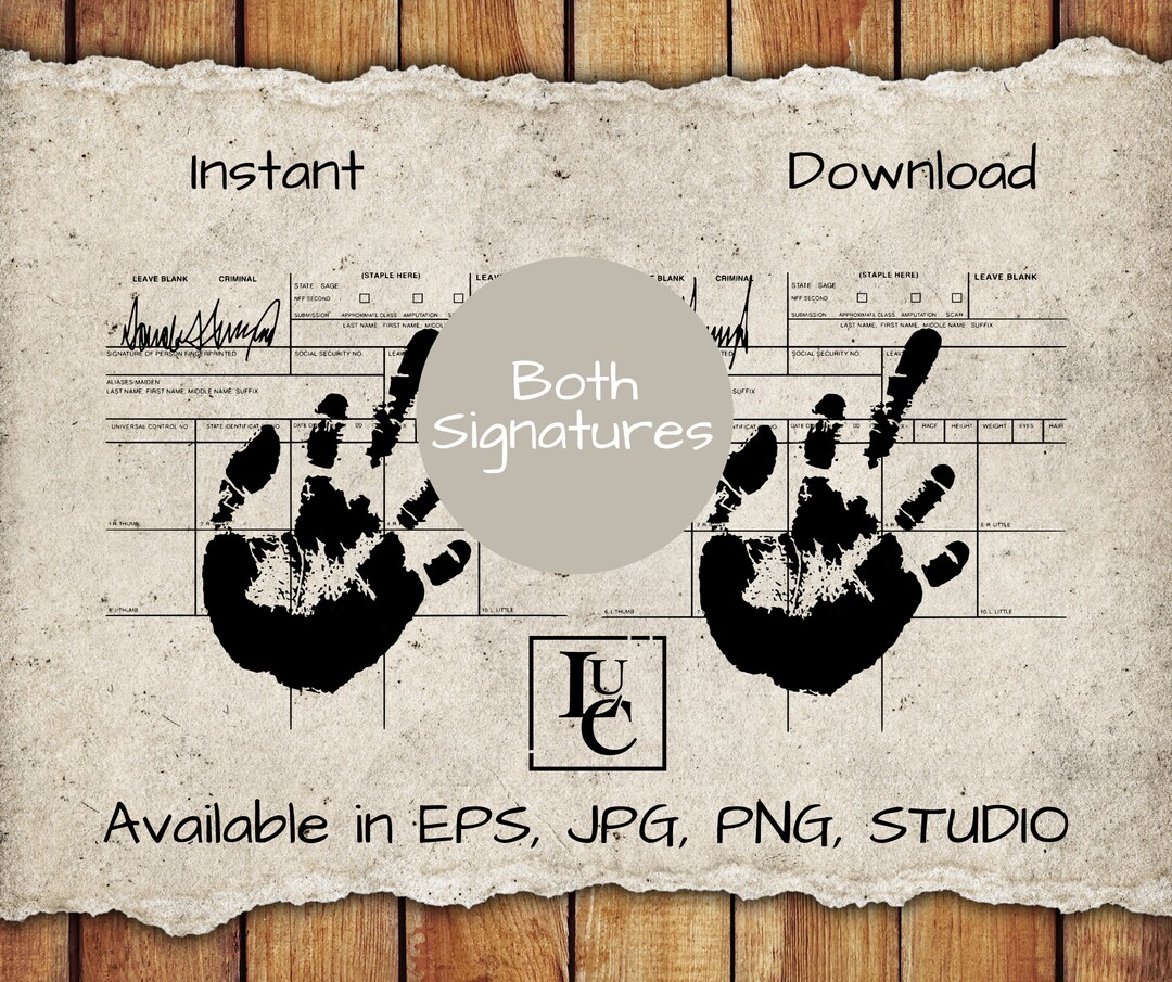 Original Design, Donald Trump Signature, Donald Trump Fingerprint Form ...