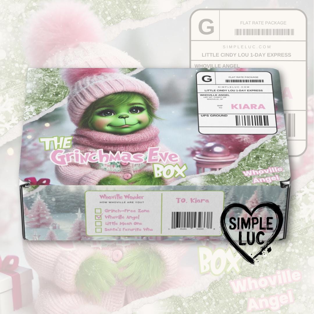 Grinchmas Eve Boxes Grinchmas Box for Girls Custom Christmas Eve Box ...