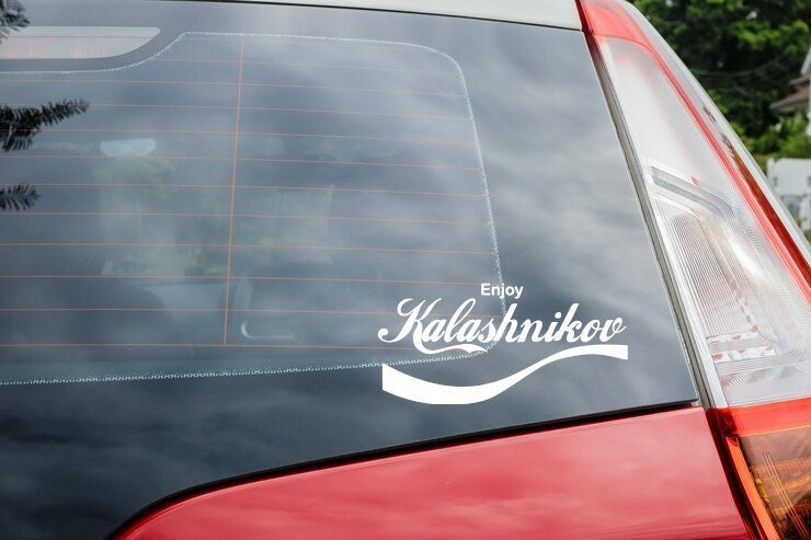 Enjoy Kalashnikov Decal Sticker Vinyl Decal - Etsy