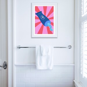 POP ART Toothpaste - Brush Your Teeth Sign, Children's Bathroom Art ...