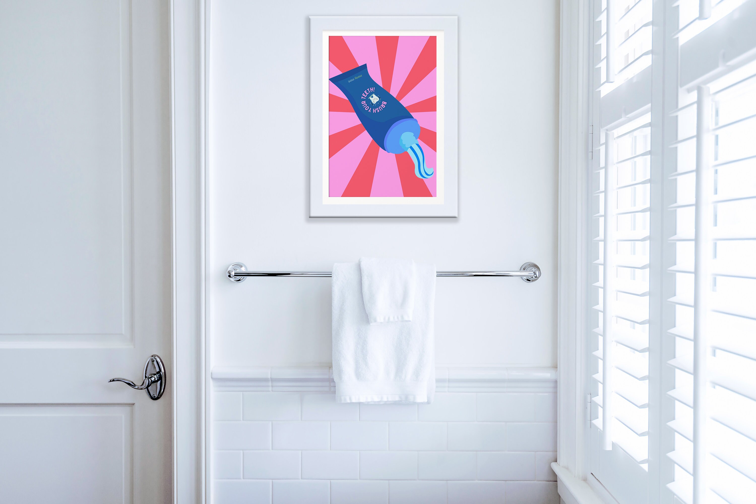 POP ART Toothpaste Brush Your Teeth Sign Children's - Etsy