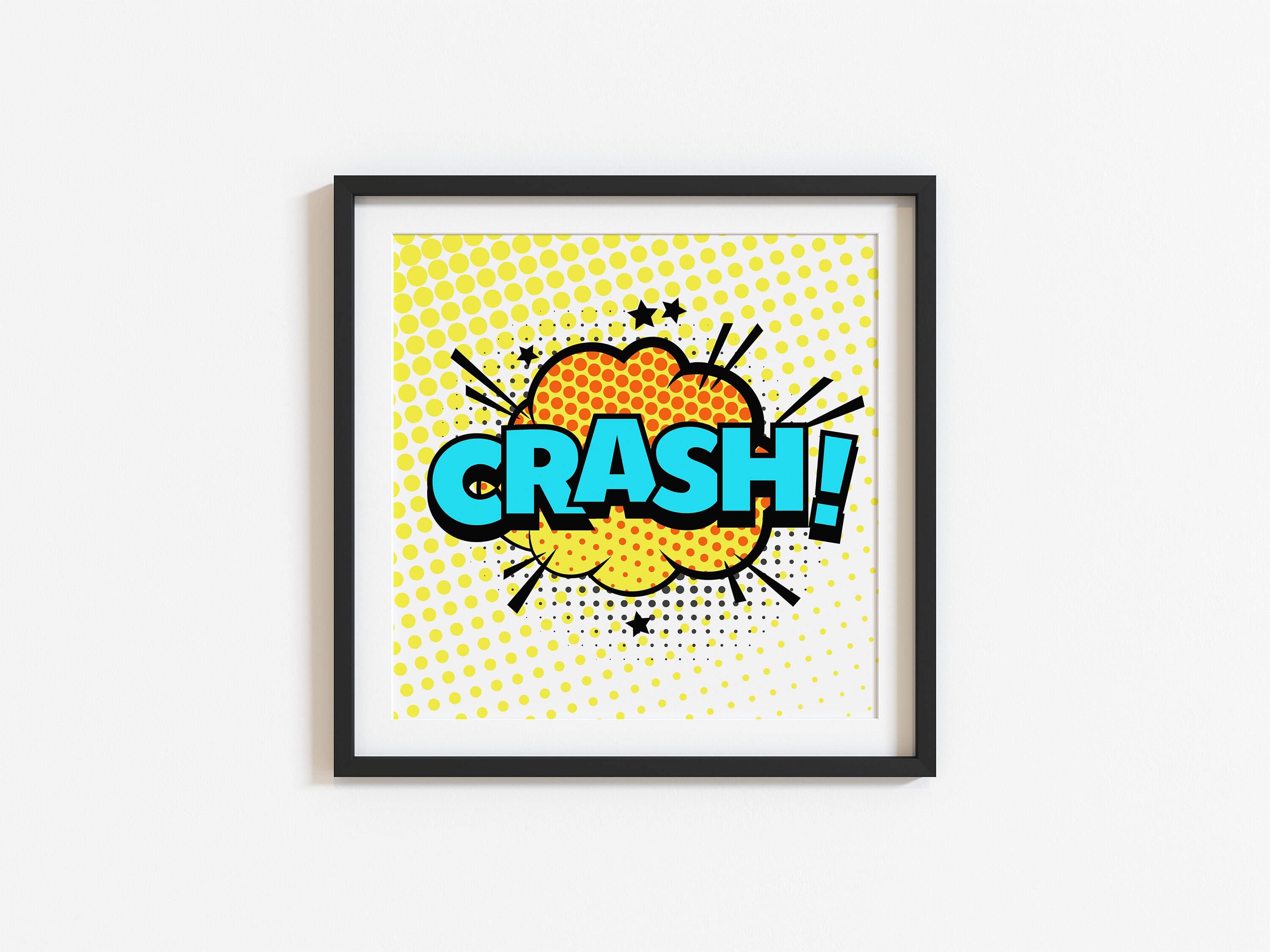 COMIC BOOK Wall Art Set,crash Bang Pow Comic Book Room Decor,pop Art ...