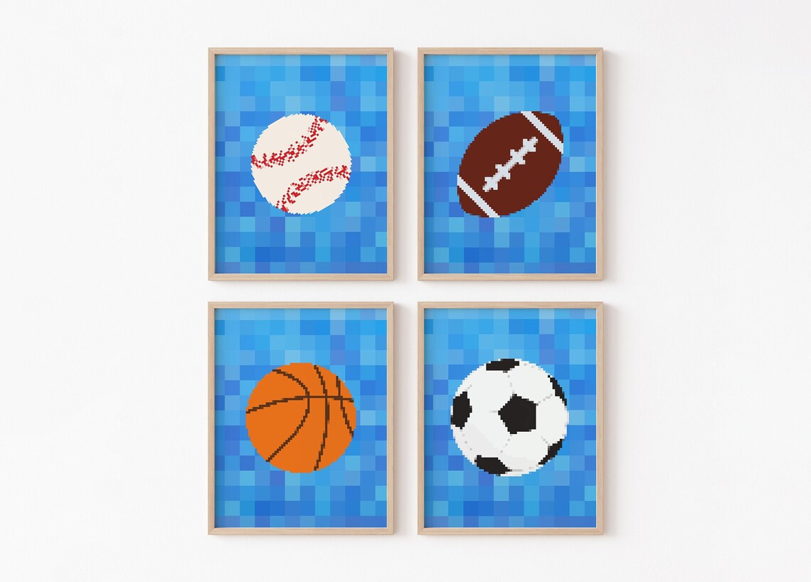 Minecraft SPORTS Printable Set, Minecraft Decor,boys Room Sports Decor ...
