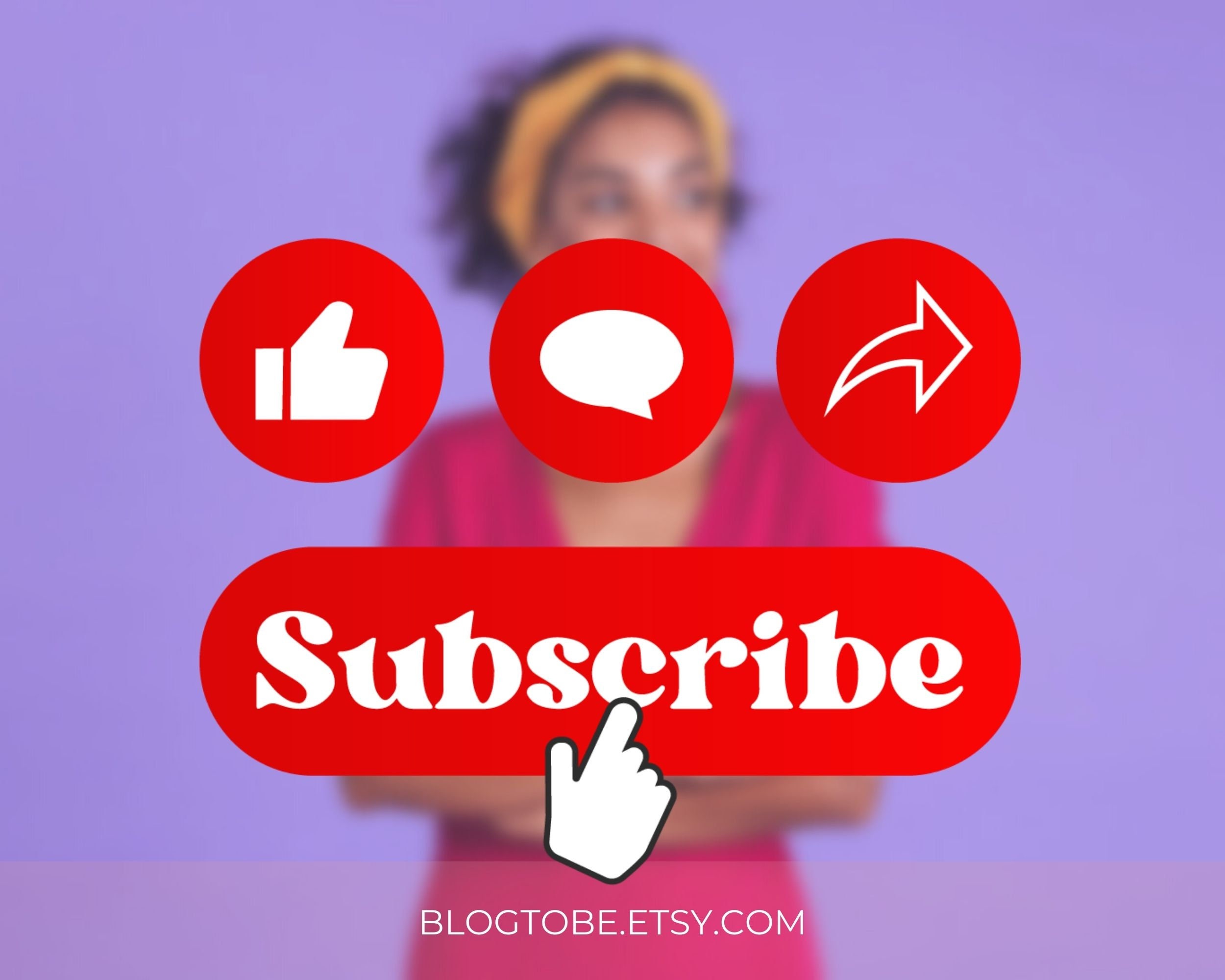 Like Subscribe Button Animation for Youtube Video Blog, Youtube ...