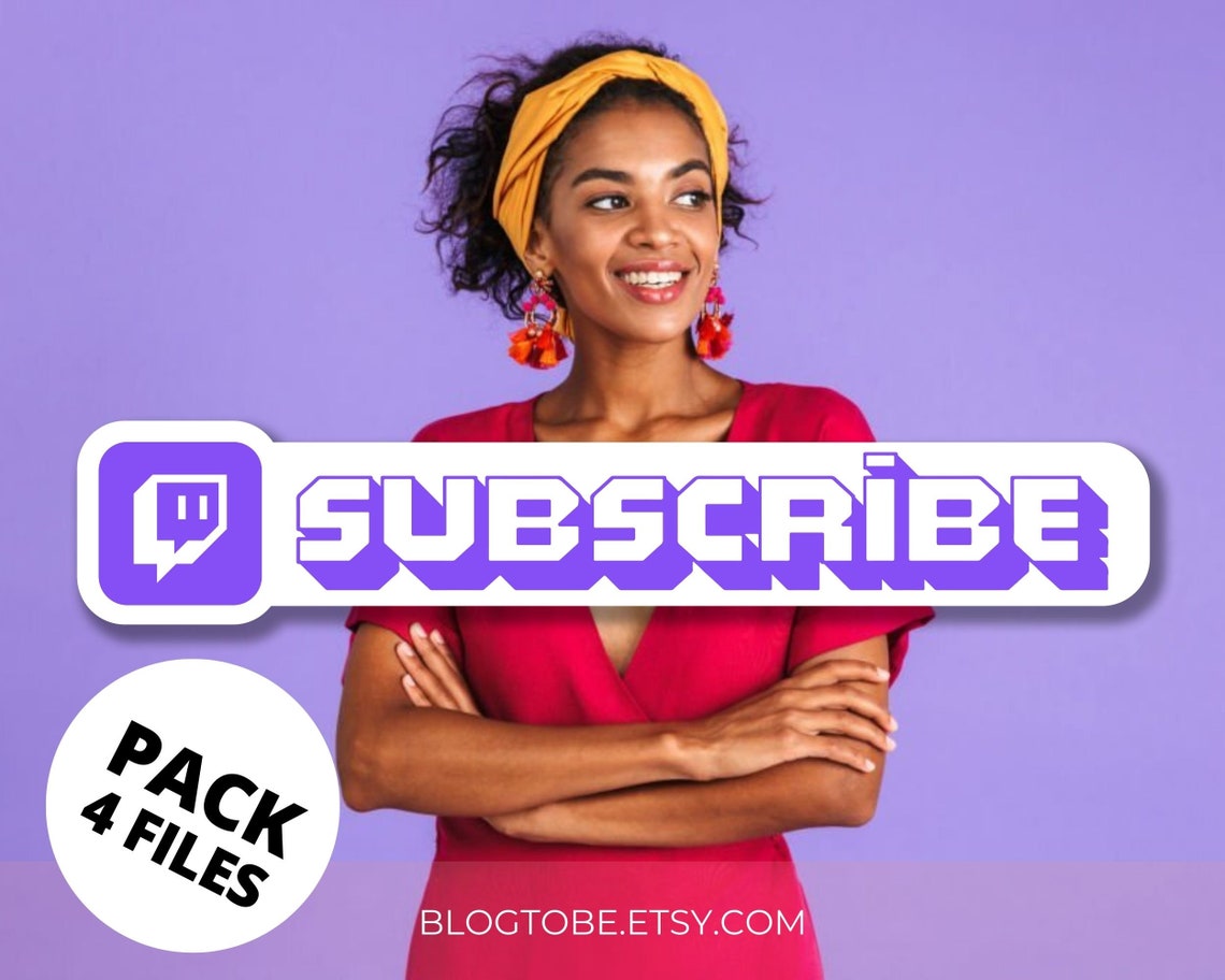 Twitch Animated Subscribe Button Animation for Twitch Video Blog ...