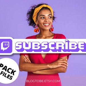 Twitch Animated Subscribe Button Animation for Twitch Video Blog ...