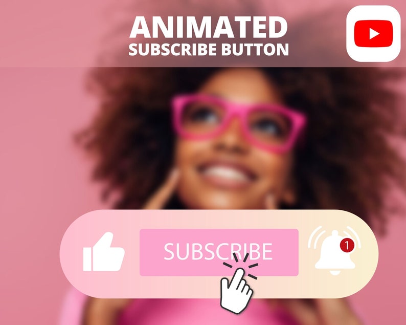 Animated Subscribe Button Animation for Youtube Video Blog - Etsy