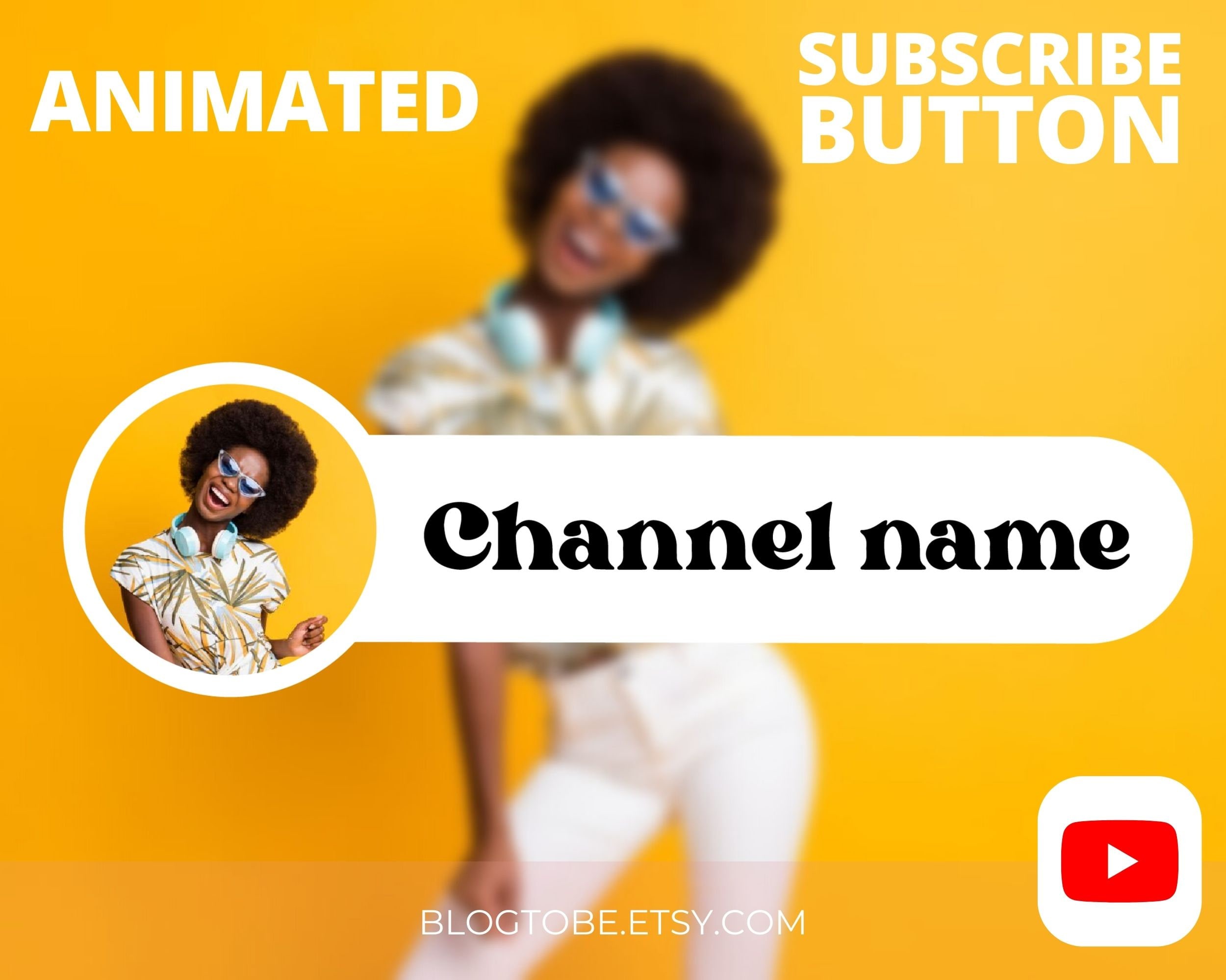 Custom Subscribe Button for Youtube Channel, Blue Purple Pastel Youtube Subscribe Button ...