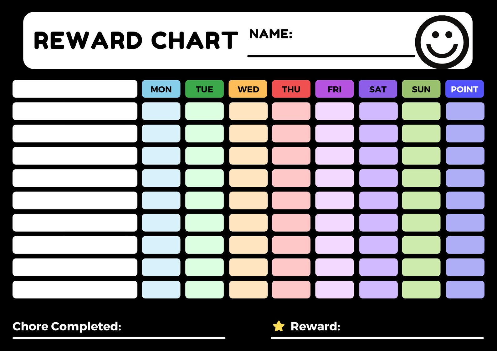Reward Chart - Etsy