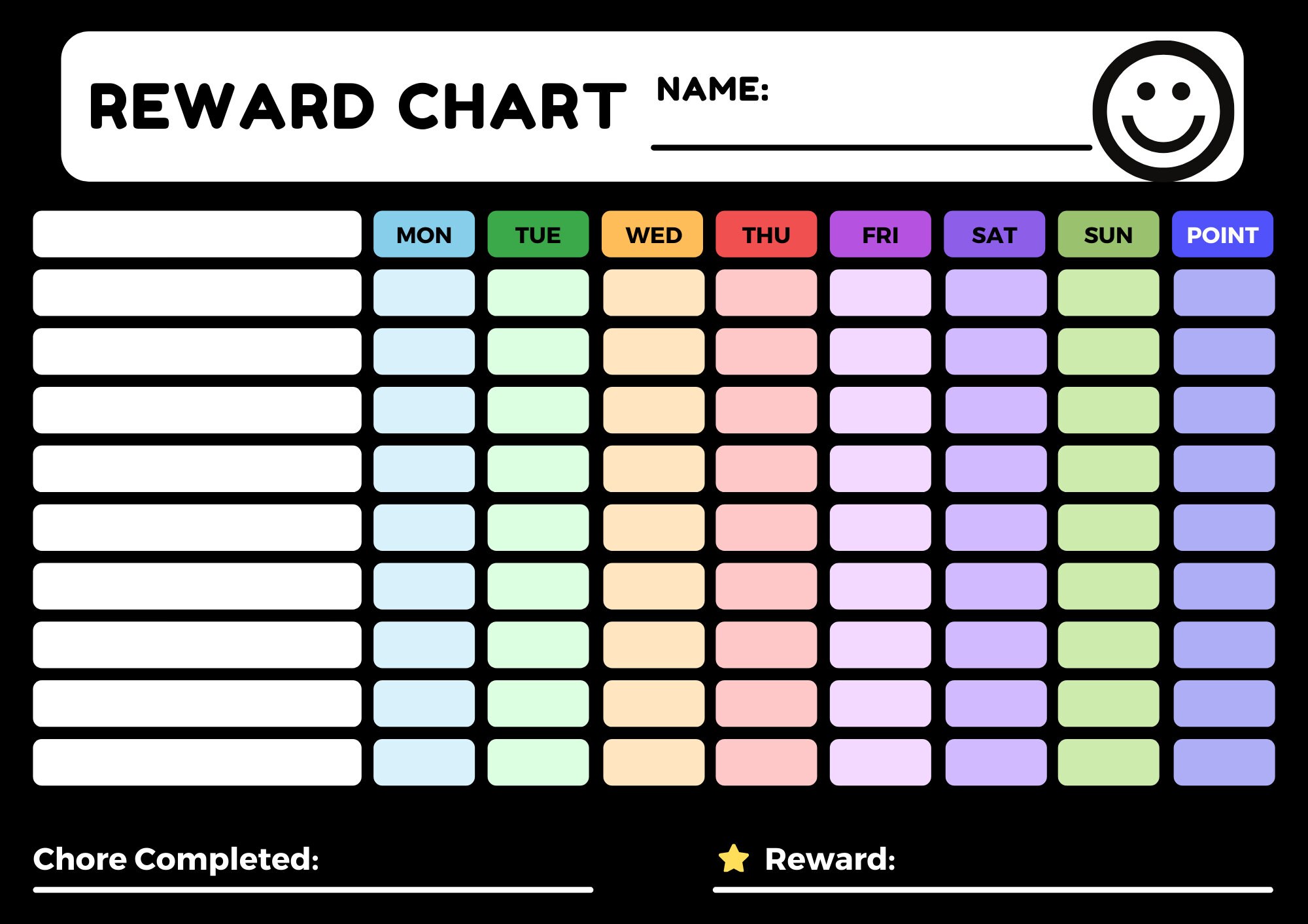 Reward Chart - Etsy