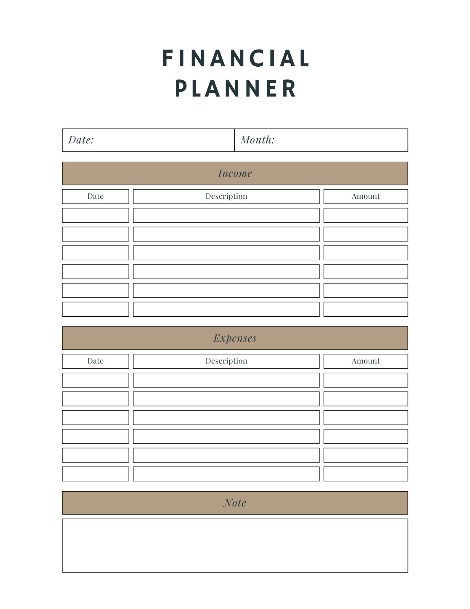 Monthly Journal Planner - Etsy