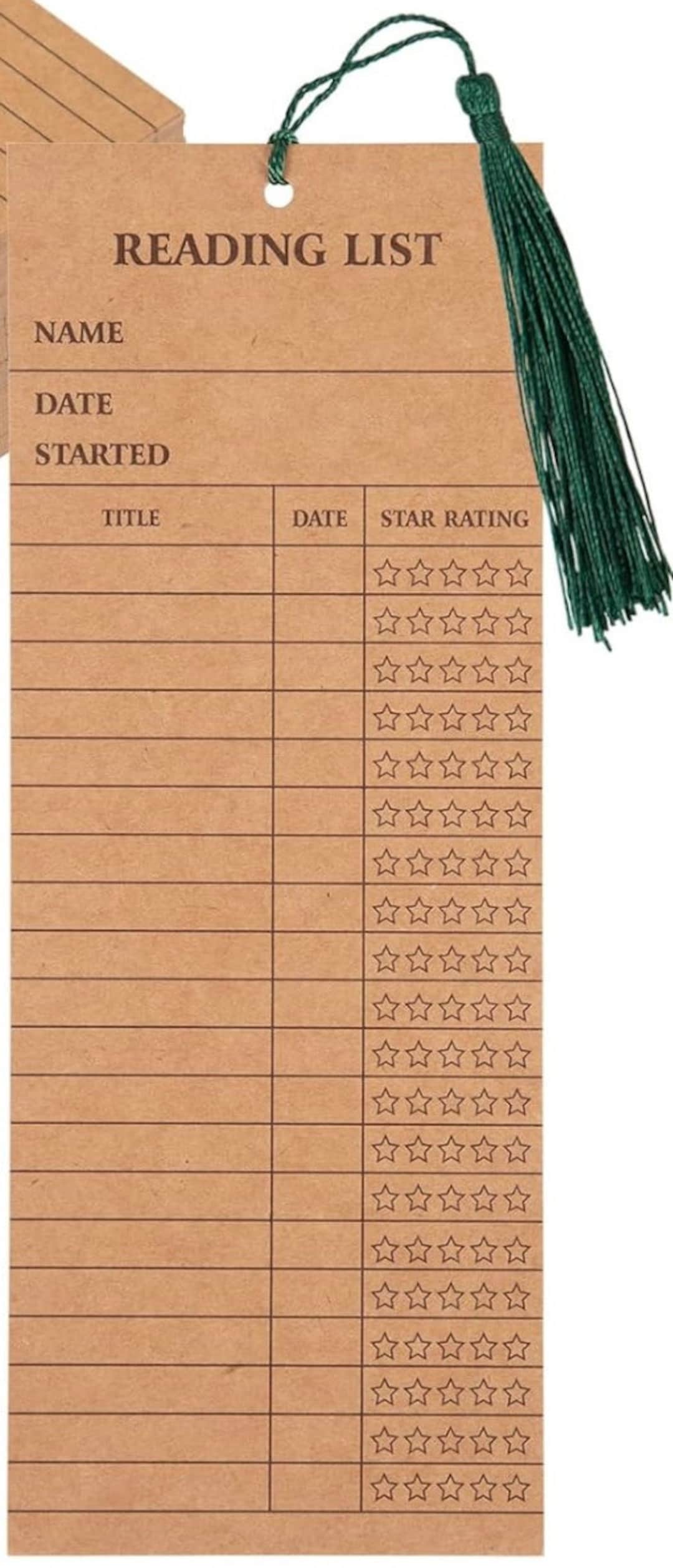 Reading Tracker | Vintage Library Card | Old Fashioned Style Library ...