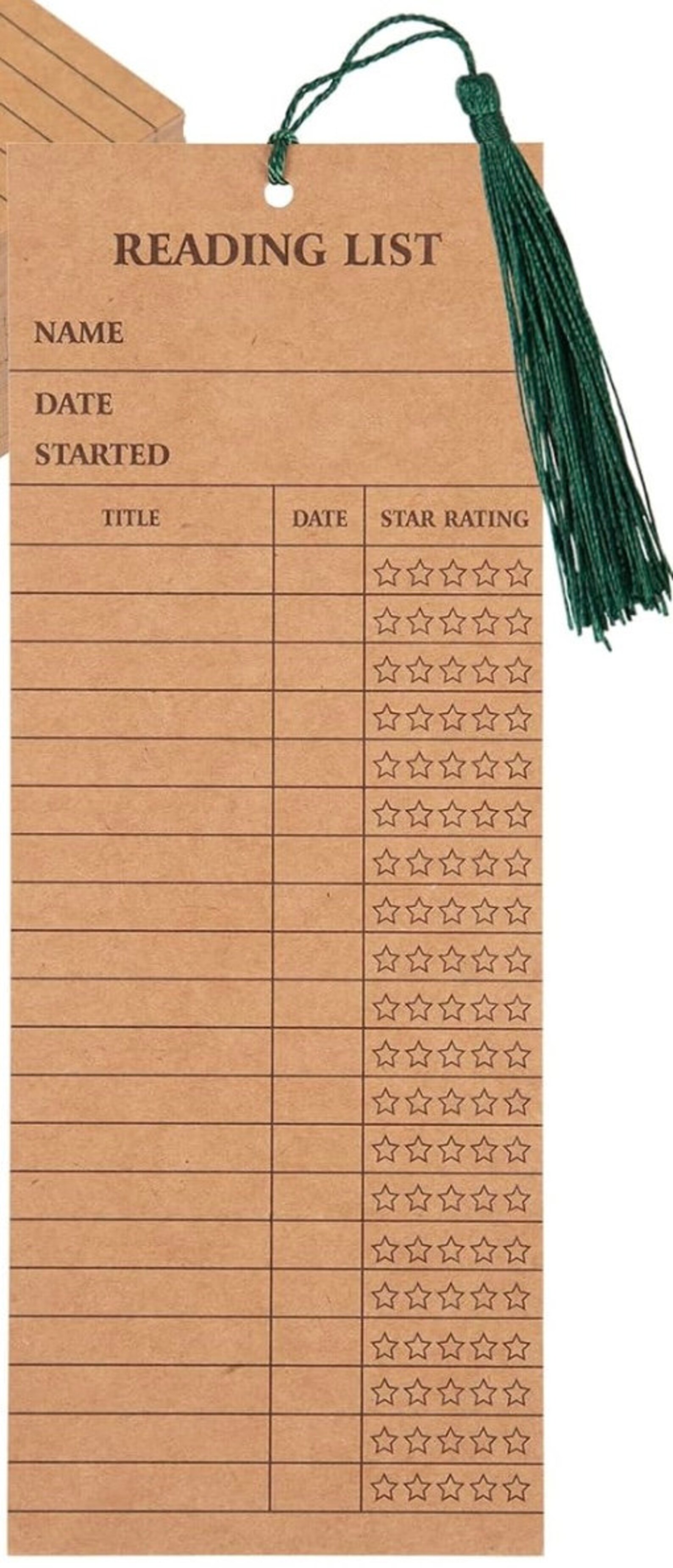 Reading Tracker | Vintage Library Card | Old Fashioned Style Library ...