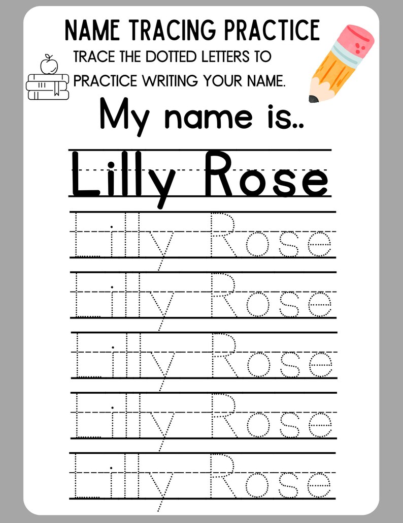 Name Practice Tracing - Etsy