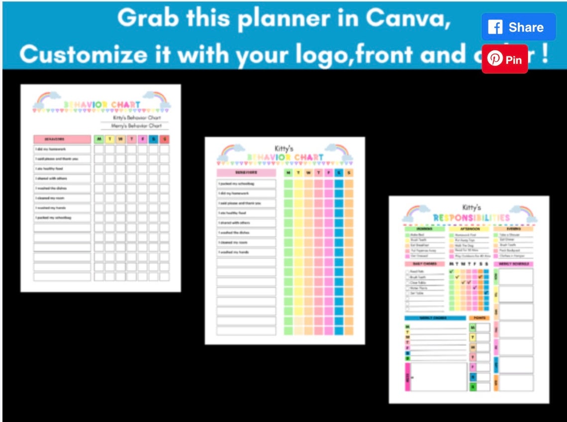 Kids Chore Chart Bundle - Etsy