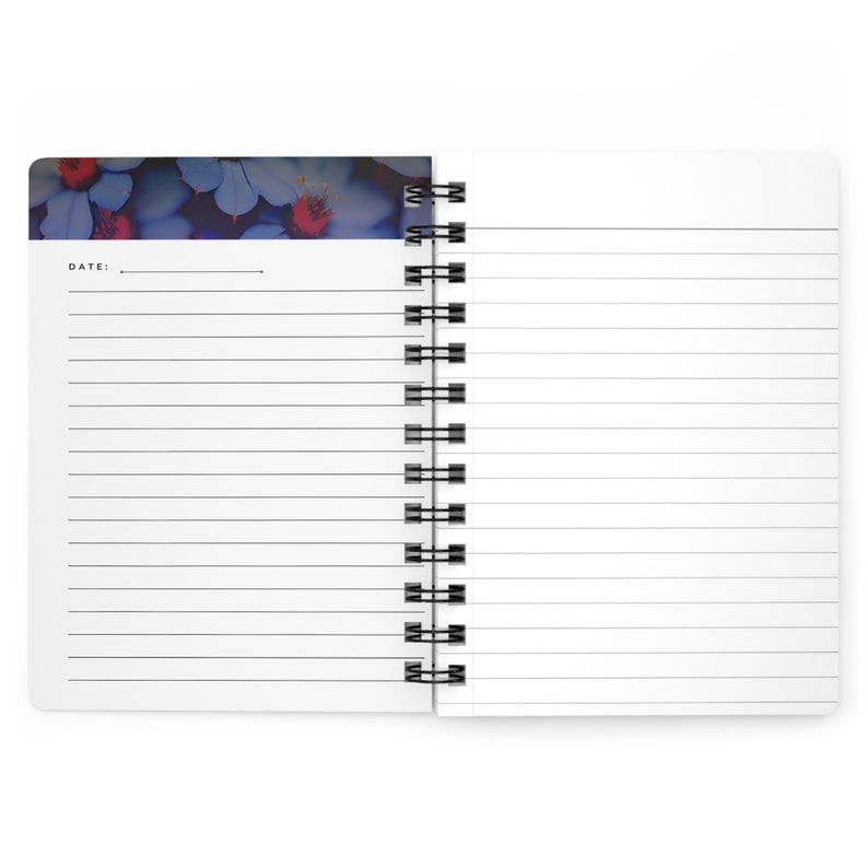 Shrek Inspired Blue Flowers Red Thorns Journal, Travel Notebook ...