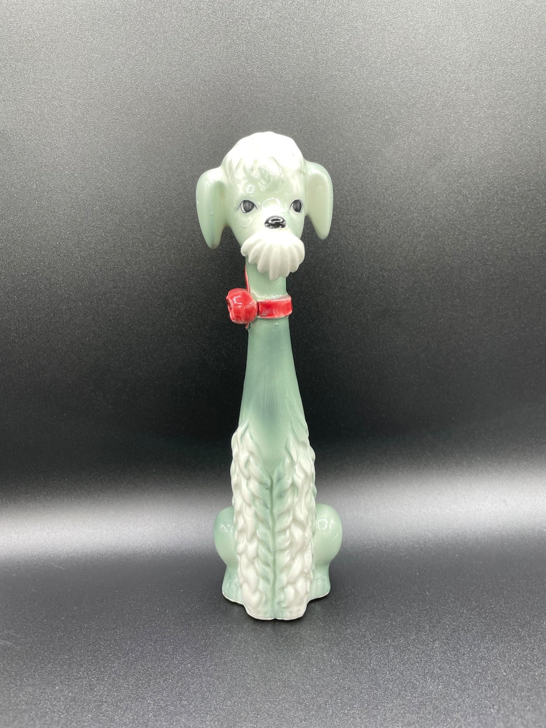 Vintage MCM Glazed Ceramic Poodle Japan - Etsy