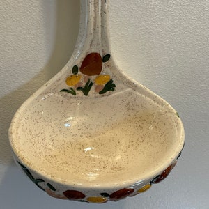 Mushroom Two Piece Vintage Ceramic Ladle and Fork Wall/decor/ Hanging ...