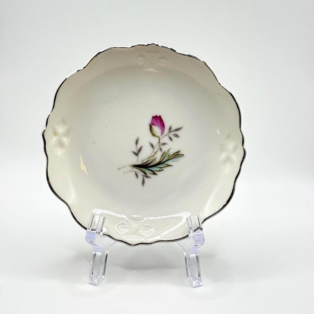 Vintage Made in Japan Floral Butter Pat – Scalloped Edge, Raised Detail ...