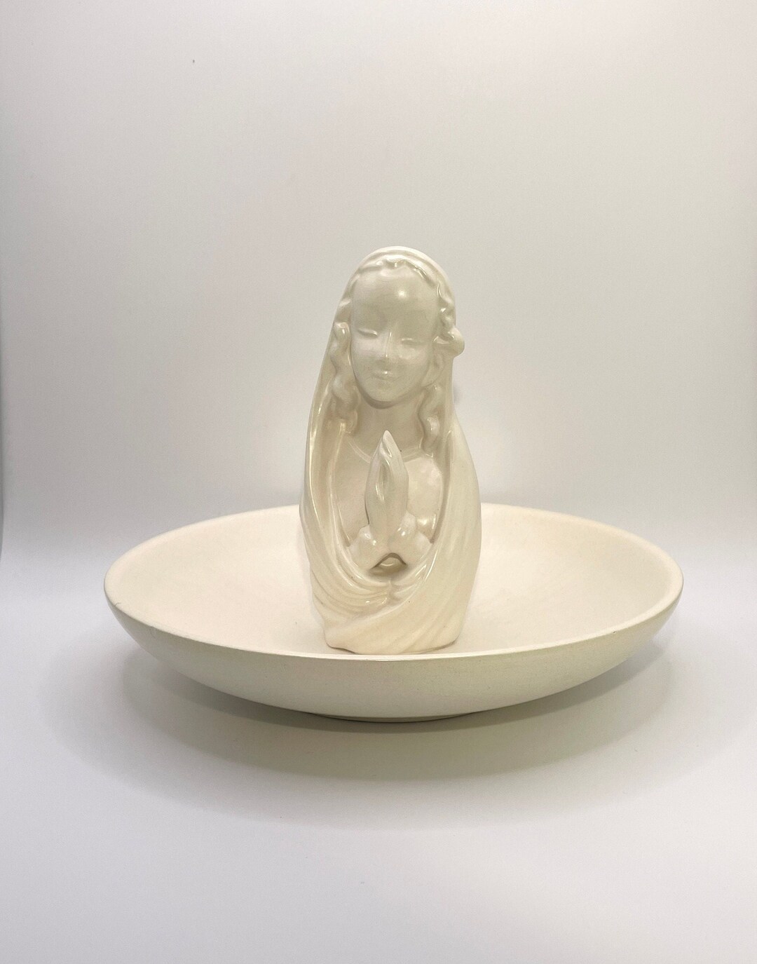 Vintage Studio Pottery Mary Figurine Decorative Artist Signed "d.j ...