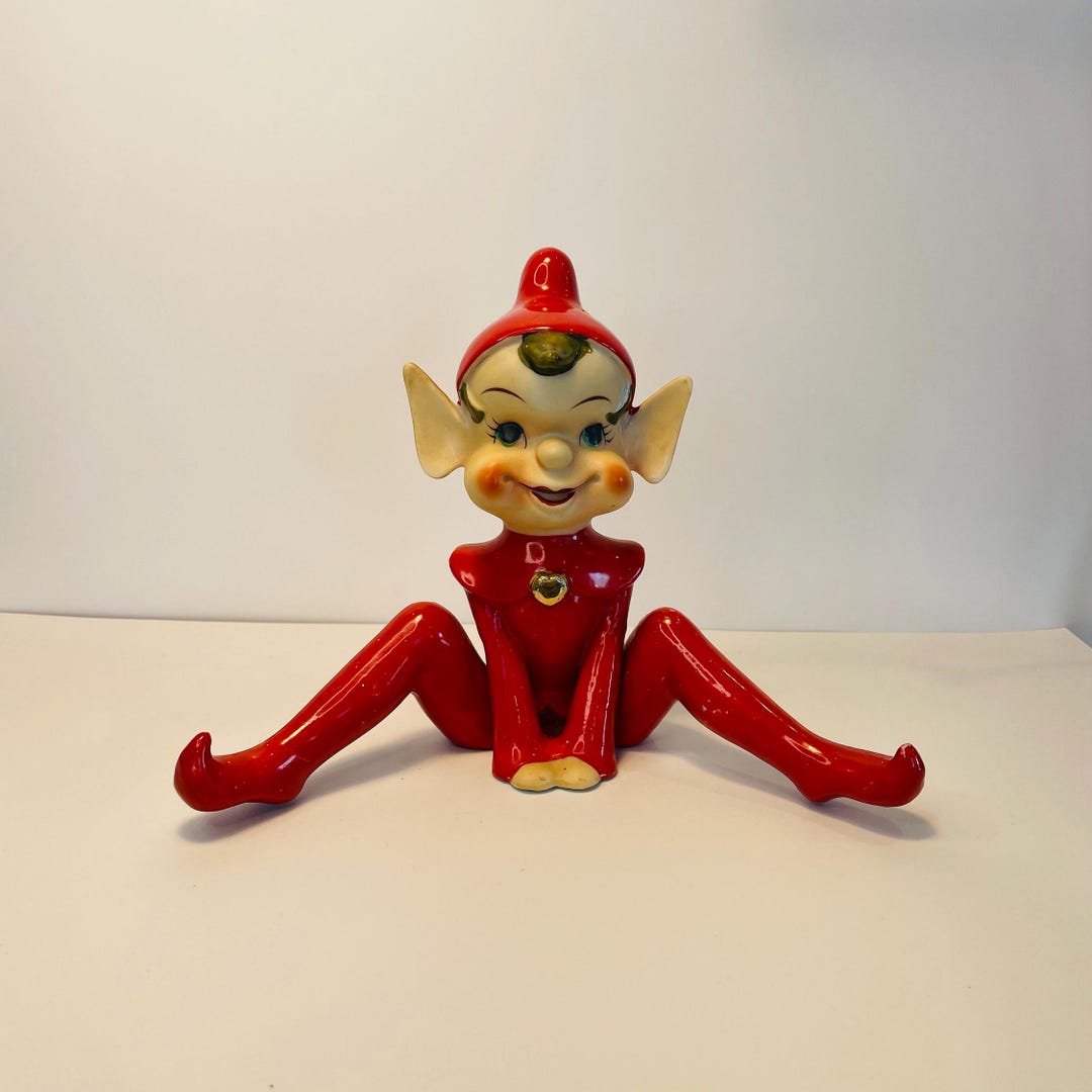 1950s Thames Japan Elf Figurine Red Ceramic With Vintage Charm - Etsy