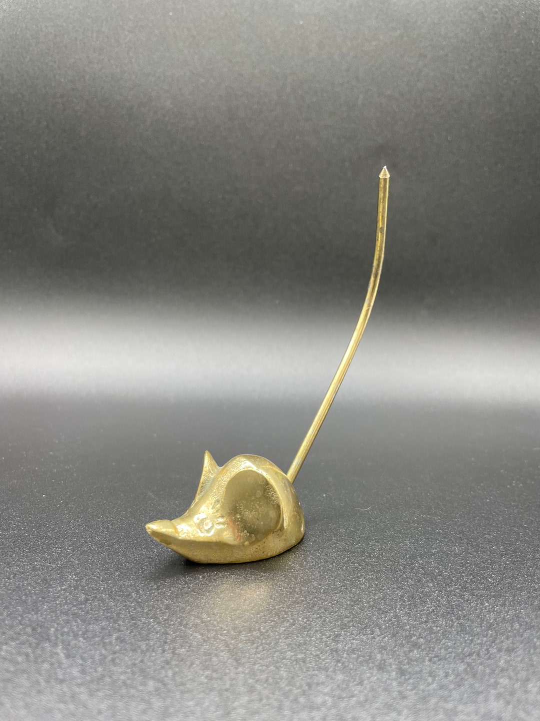 Vintage Brass Long Tailed Mouse MCM - Etsy